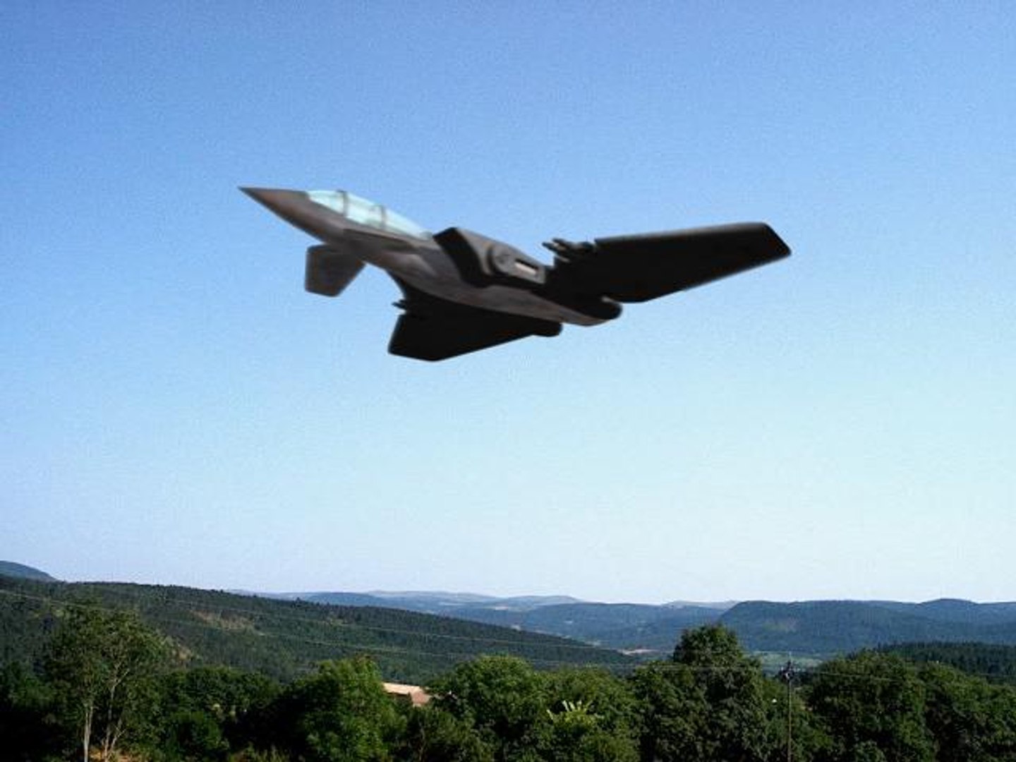 3d Futuristic Jet Splines Plane Model