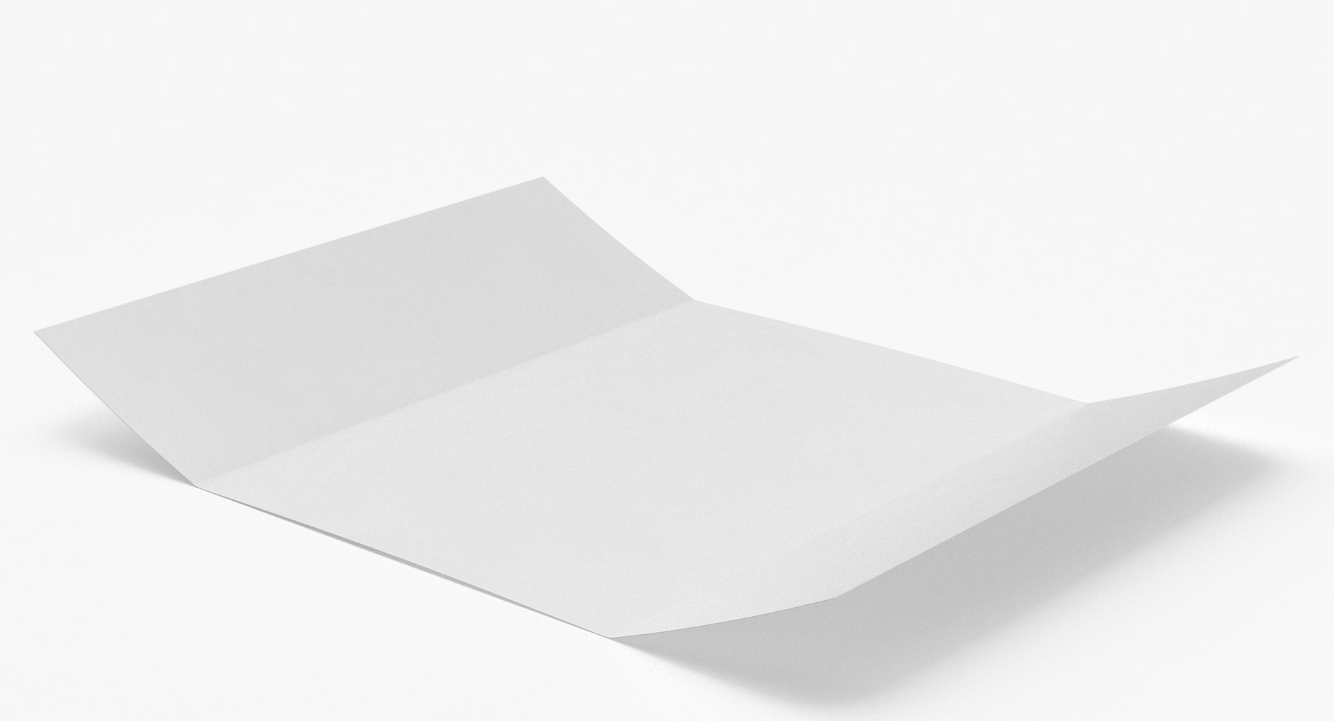 Brochure Open Gate Fold Pose 01 Blank and Generic Basic Poses 3D model ...