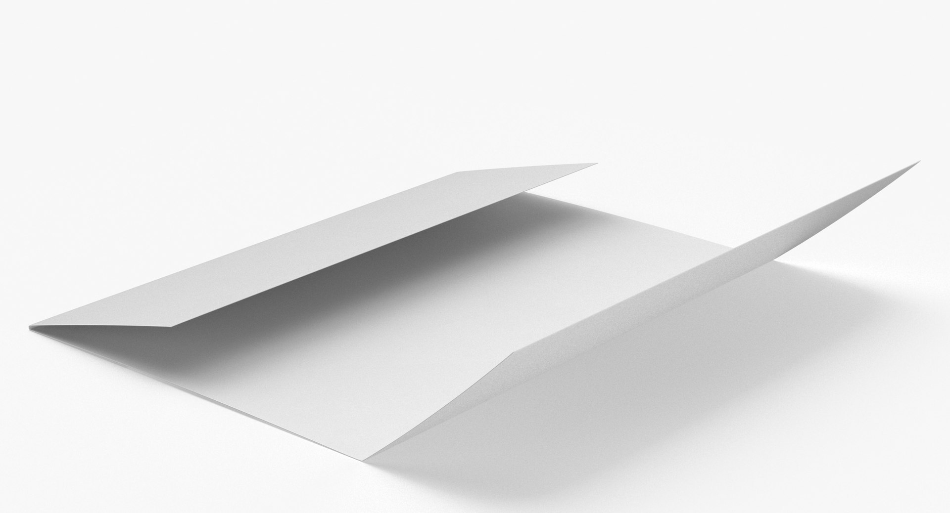 Brochure Open Gate Fold Pose 01 Blank And Generic Basic Poses 3D Model ...