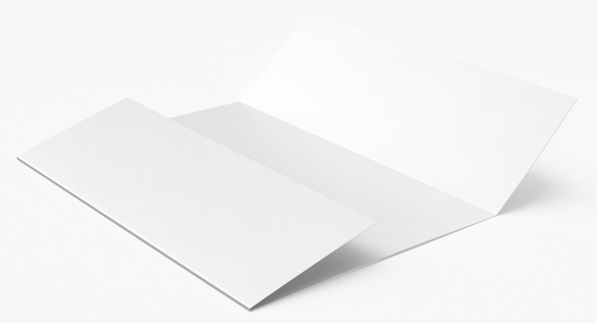 Brochure Open Gate Fold Pose 01 Blank And Generic Basic Poses 3D Model ...