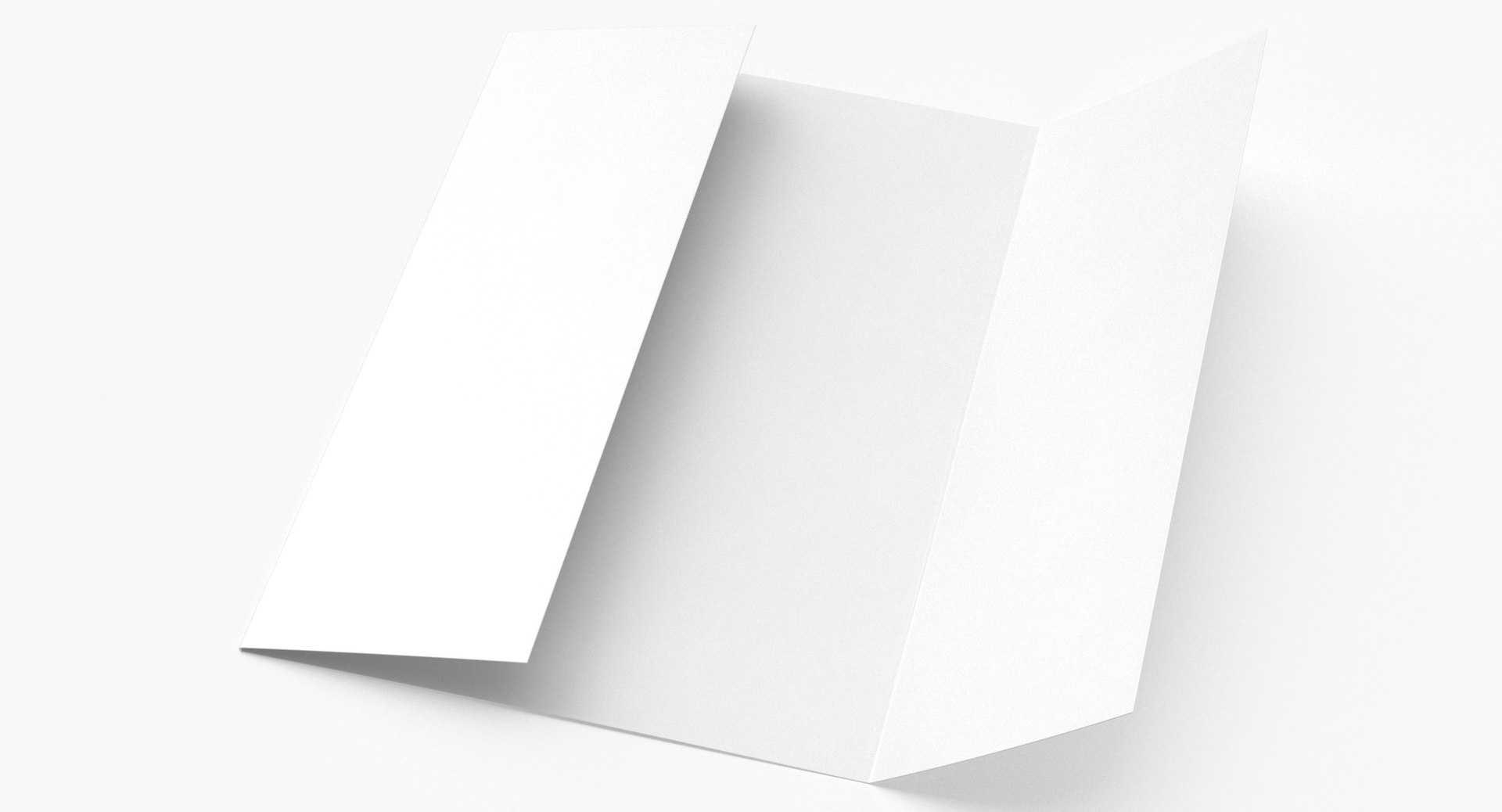 Brochure Open Gate Fold Pose 01 Blank and Generic Basic Poses 3D model ...