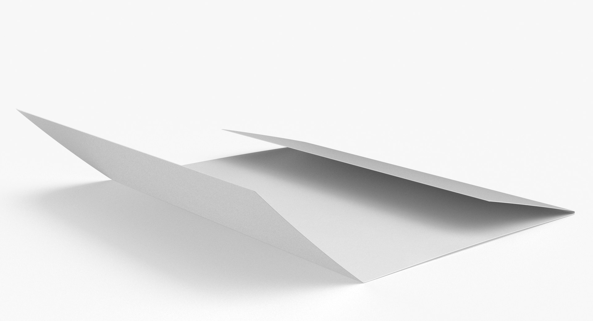 Brochure Open Gate Fold Pose 01 Blank And Generic Basic Poses 3D Model ...