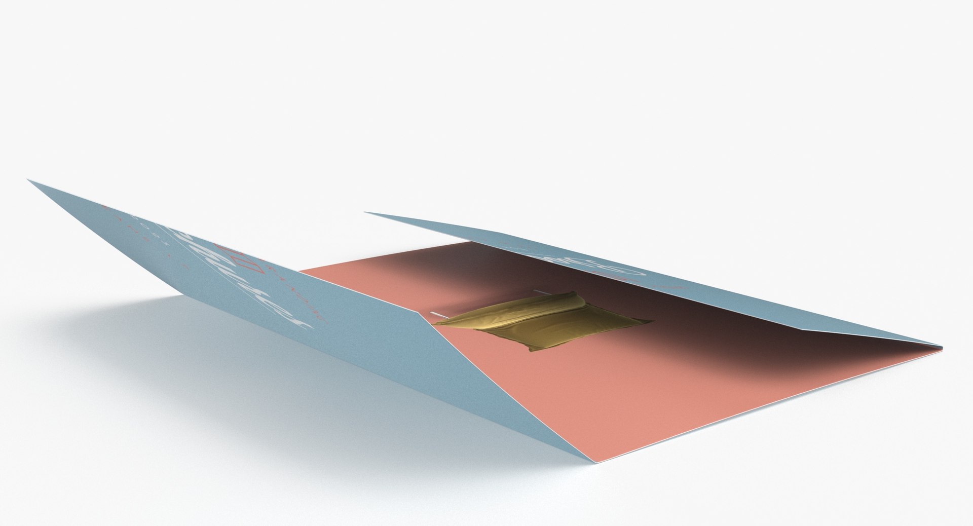 Brochure Open Gate Fold Pose 01 Blank and Generic Basic Poses 3D model ...