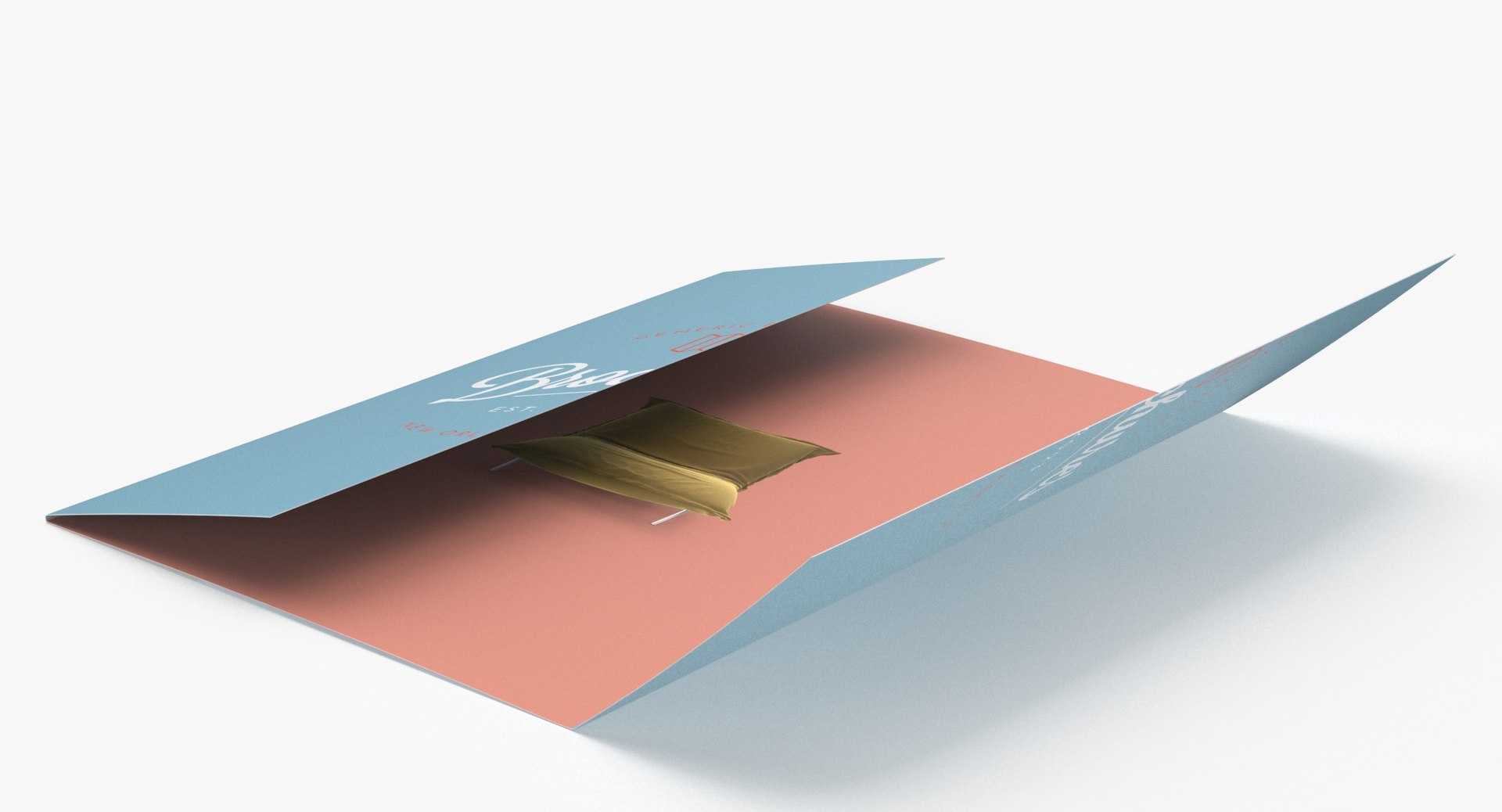 Brochure Open Gate Fold Pose 01 Blank And Generic Basic Poses 3D Model ...