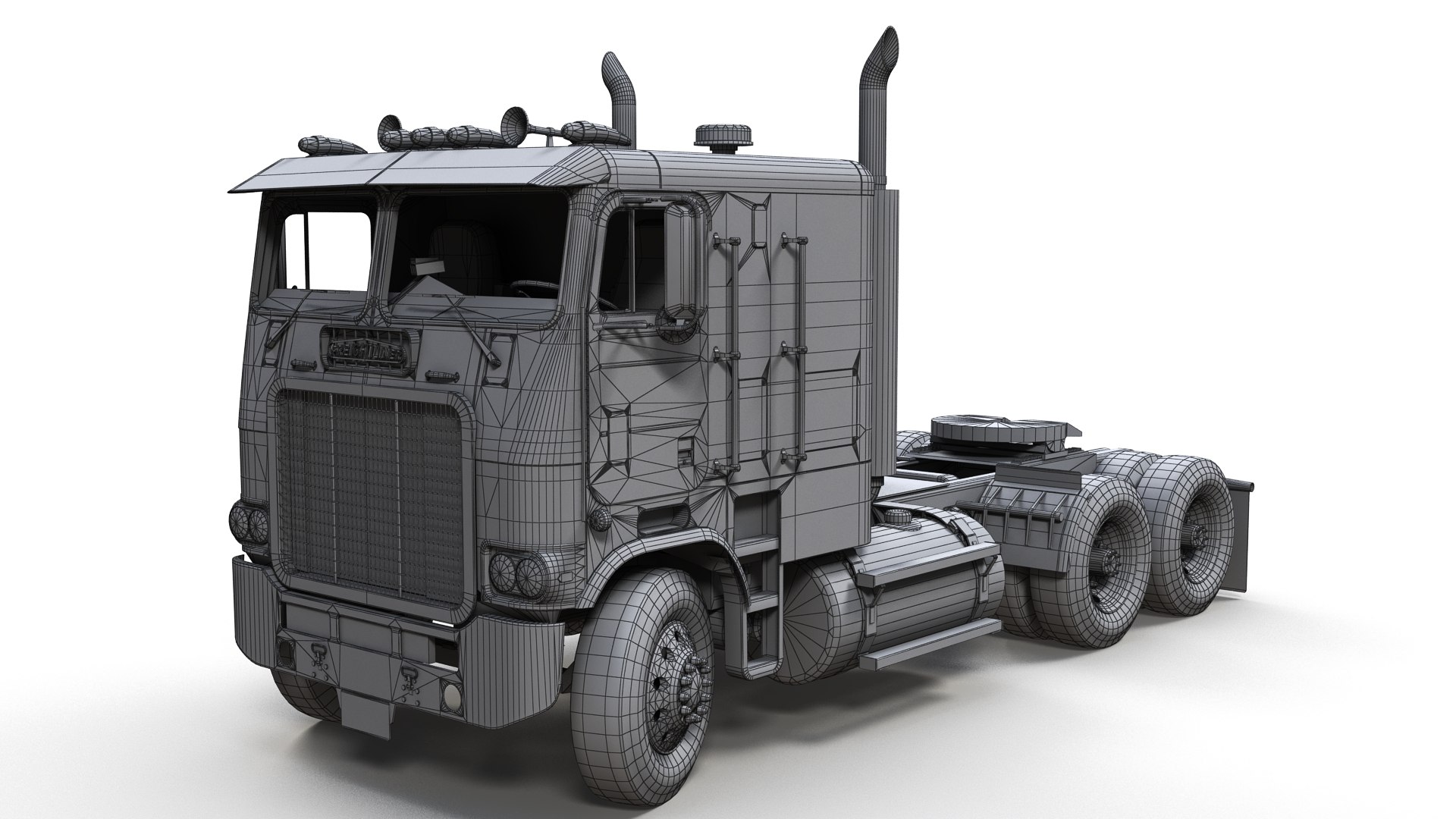 3D Freightliner Powerliner semitruck - TurboSquid 2127449