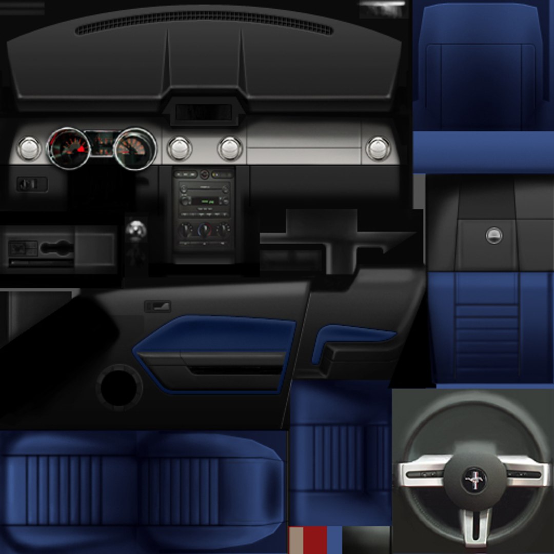 3D GT Ford 2005 Low Poly Model With Textures Model - TurboSquid 2313308