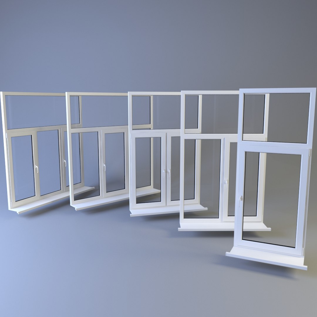 Plastic Windows 3d Model