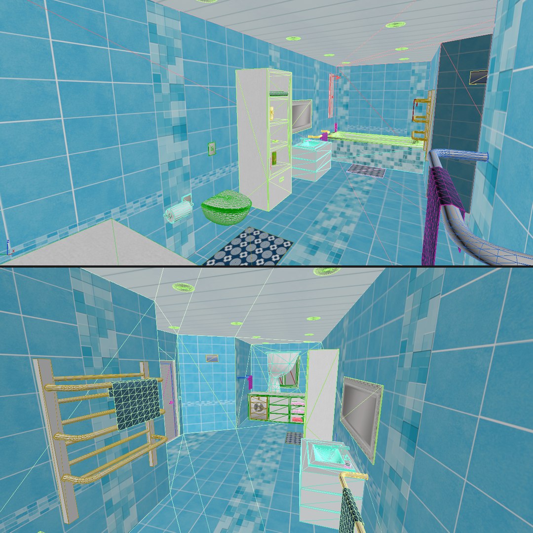 Bathroom Interiors Baths 3D Model - TurboSquid 1629833