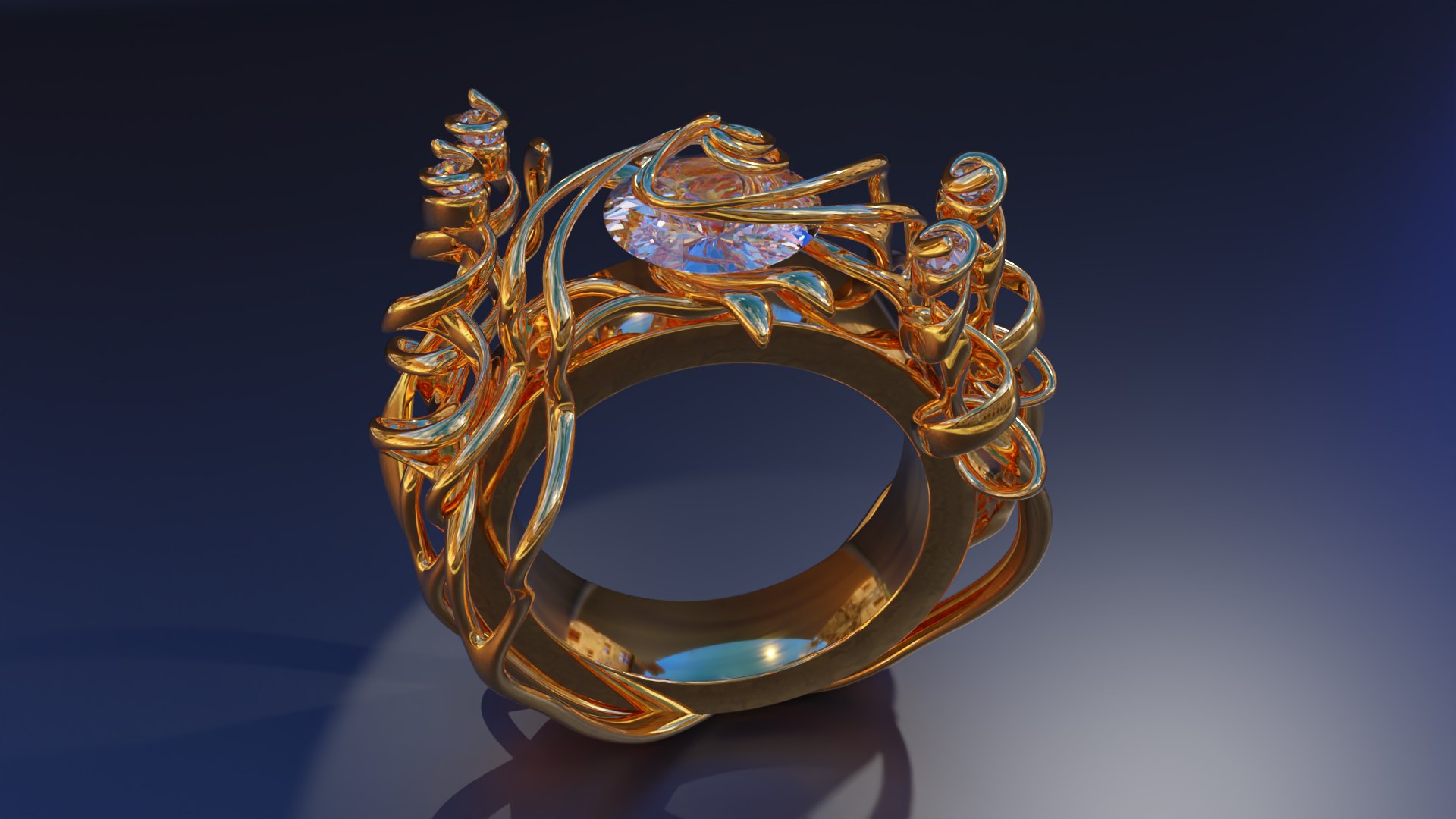 3D Gold Ring - TurboSquid 2132589