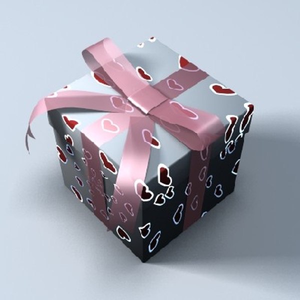 gift box 3d lwo