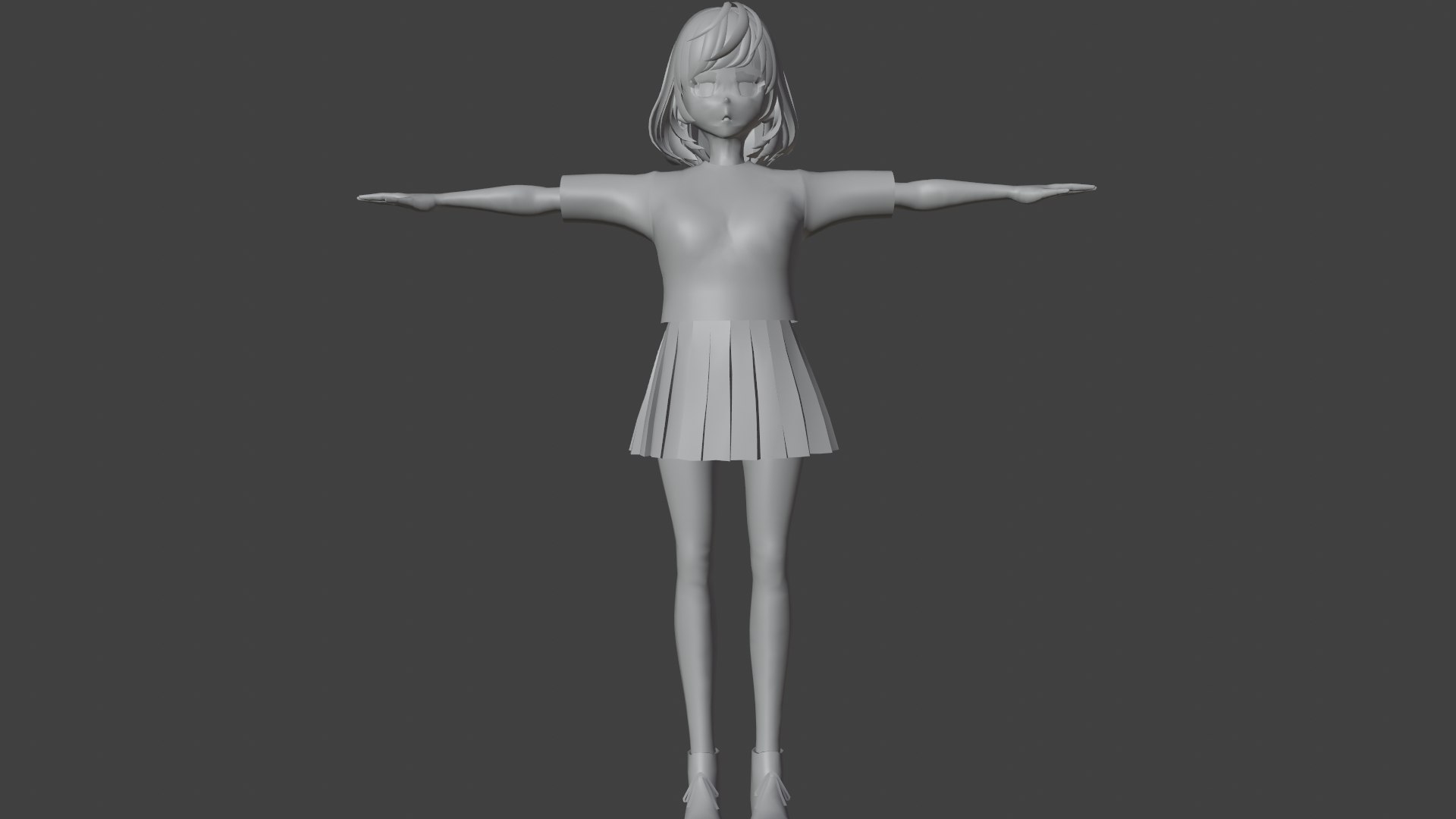 3D Game Ready Low Poly Anime Character Girl 25 - TurboSquid 1907566