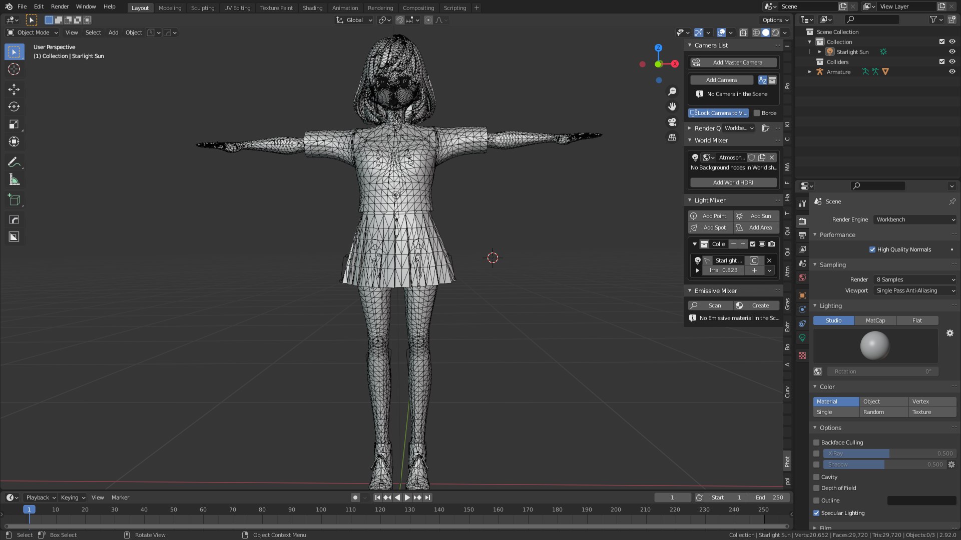 3D Game Ready Low Poly Anime Character Girl 25 - TurboSquid 1907566