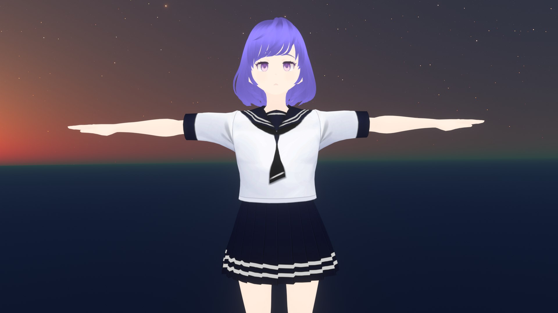 3D Game Ready Low Poly Anime Character Girl 25 - TurboSquid 1907566