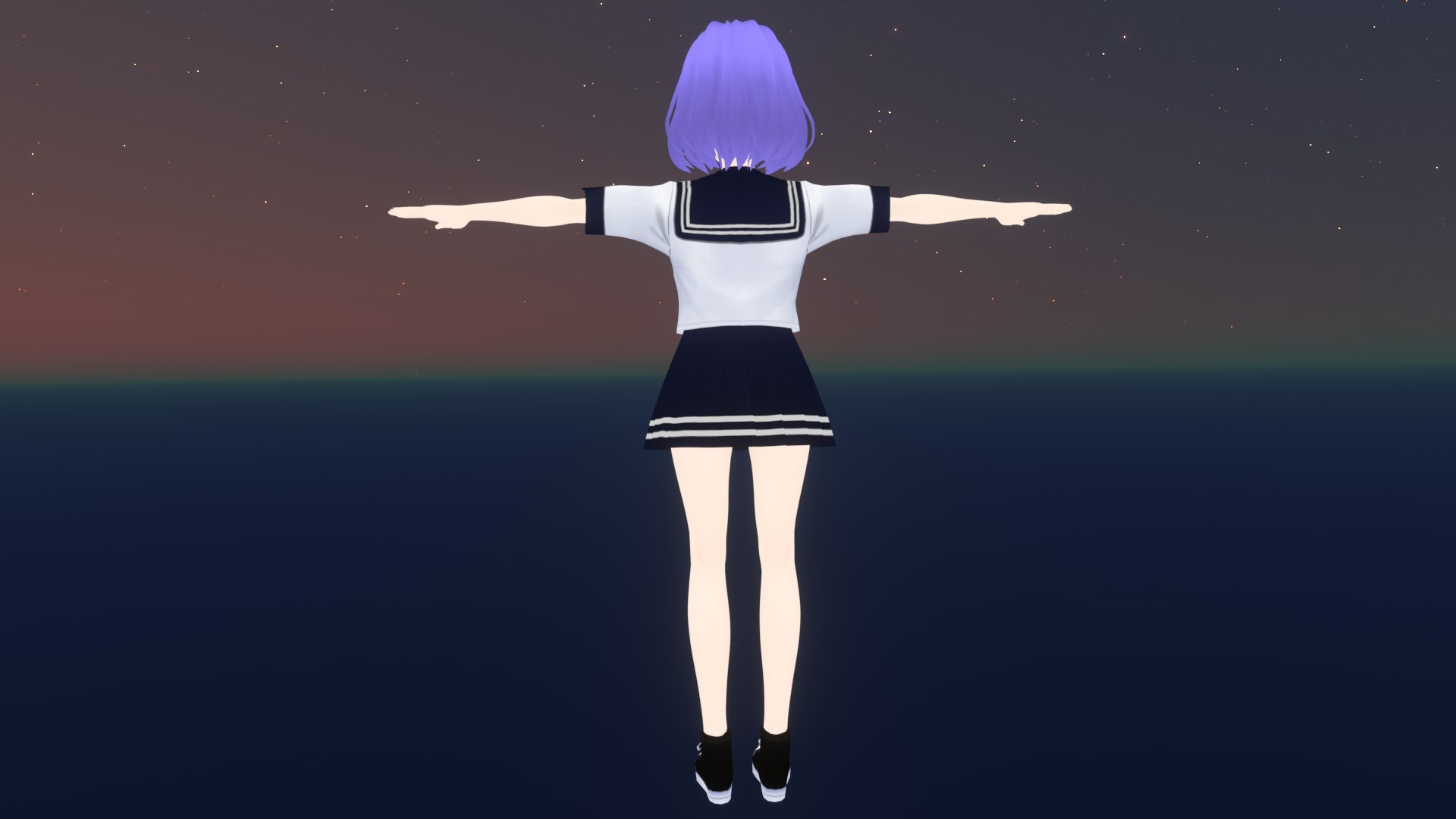 3D Game Ready Low Poly Anime Character Girl 25 - TurboSquid 1907566