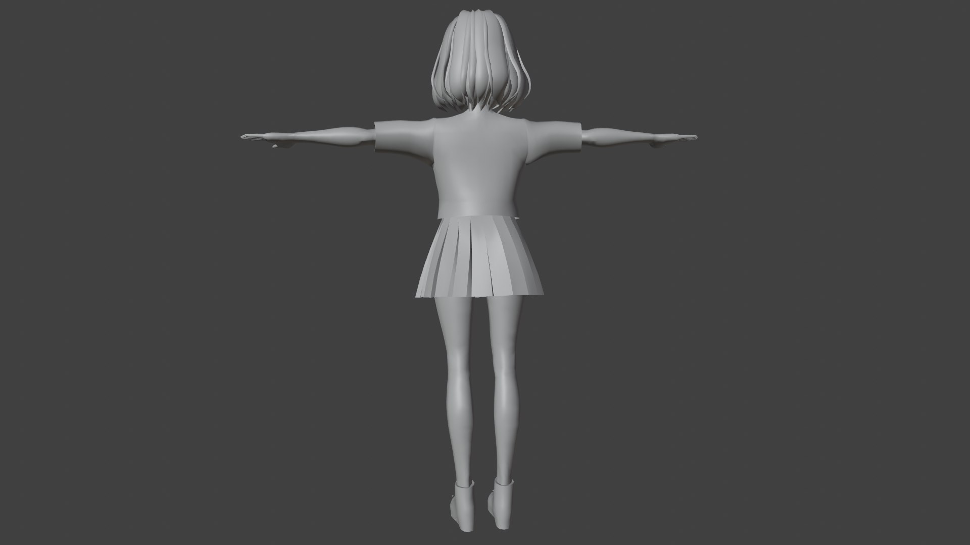 3D Game Ready Low Poly Anime Character Girl 25 - TurboSquid 1907566