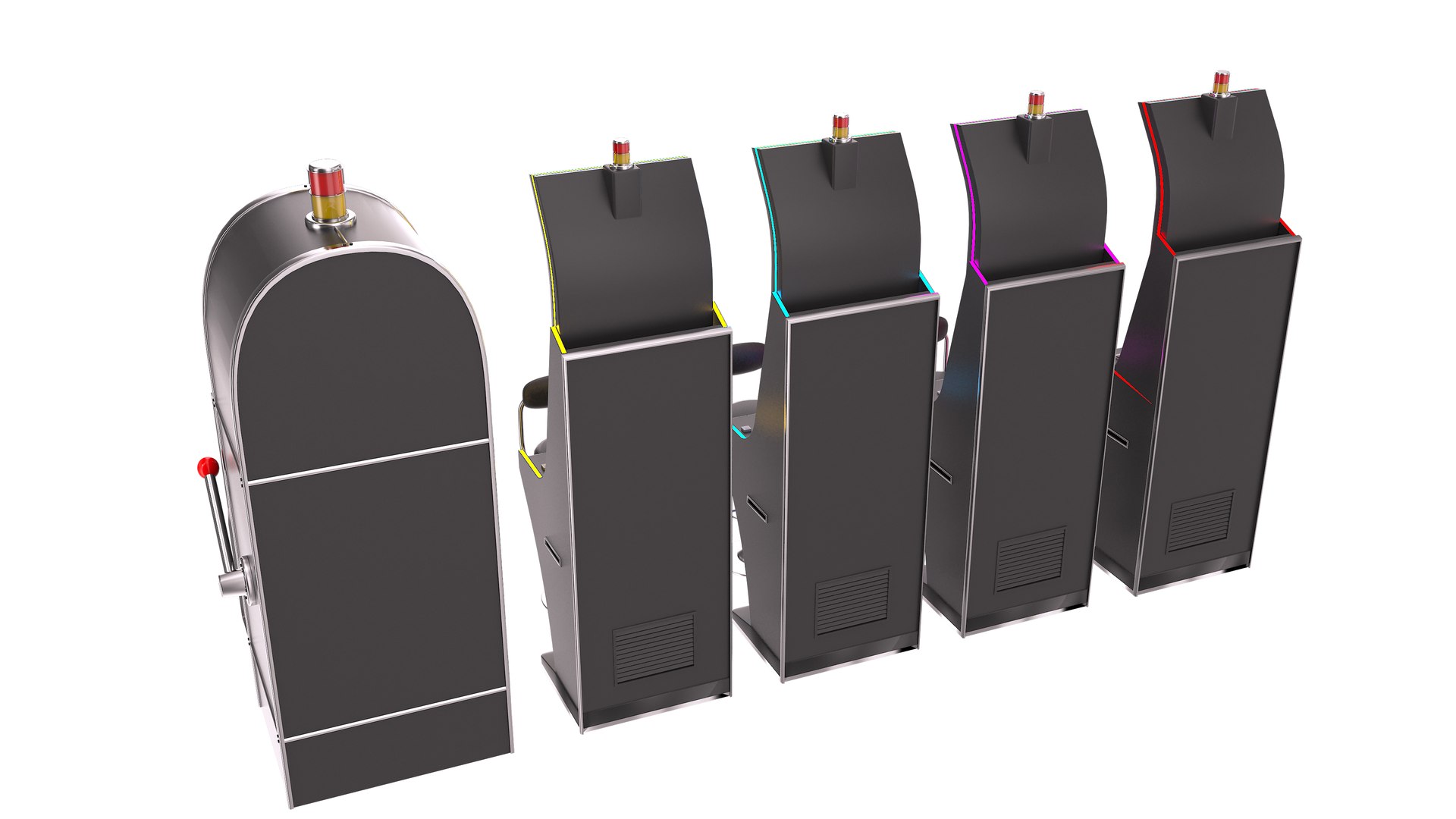 3D Slot Machine Row - TurboSquid 1911390