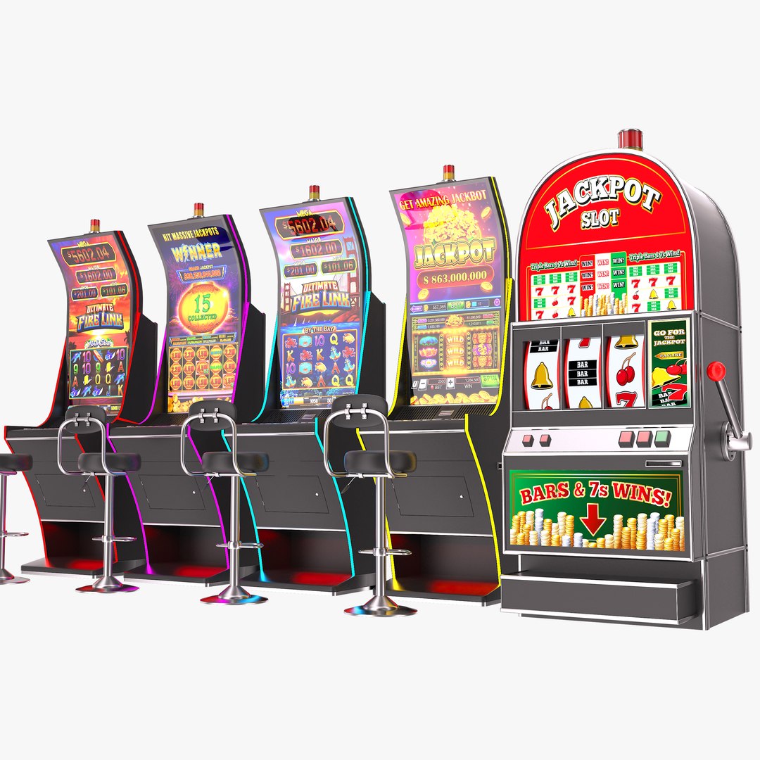 3D Slot Machine Row - TurboSquid 1911390