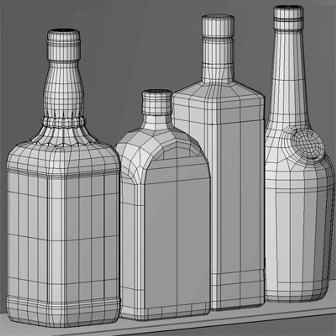 3d Bottles Beverages