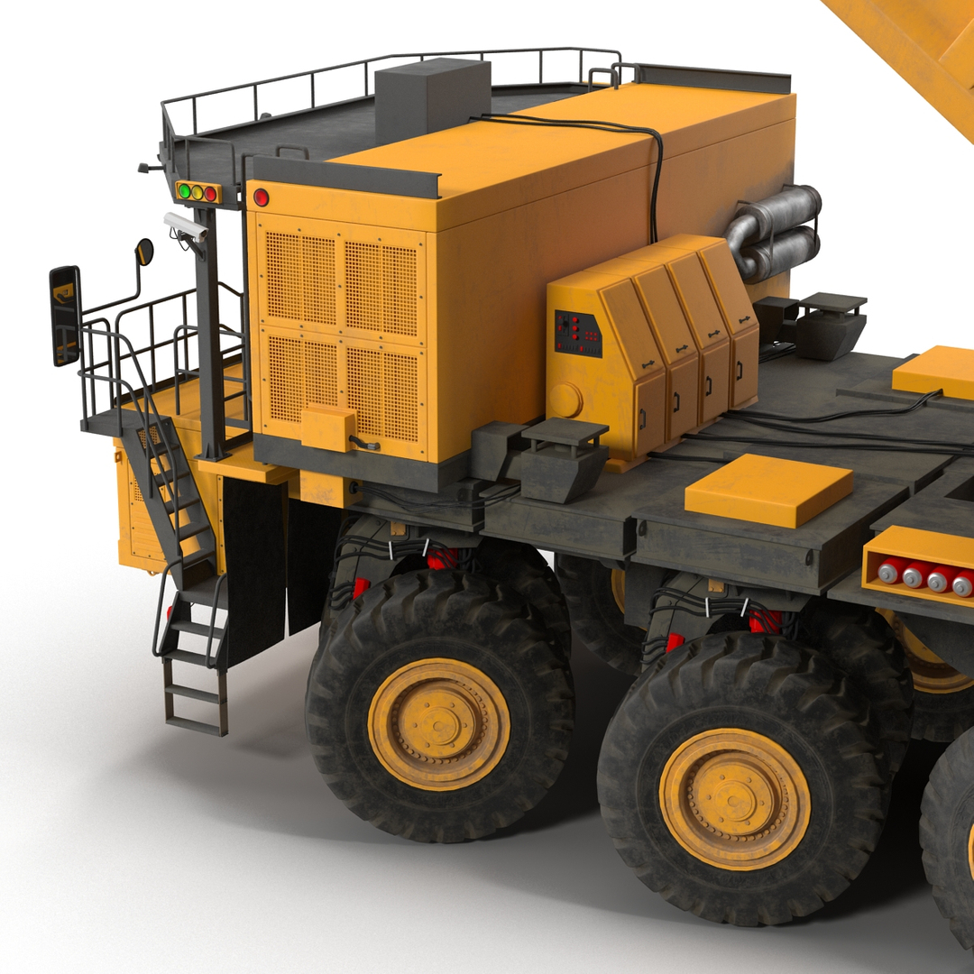 mining truck rigged 3d model