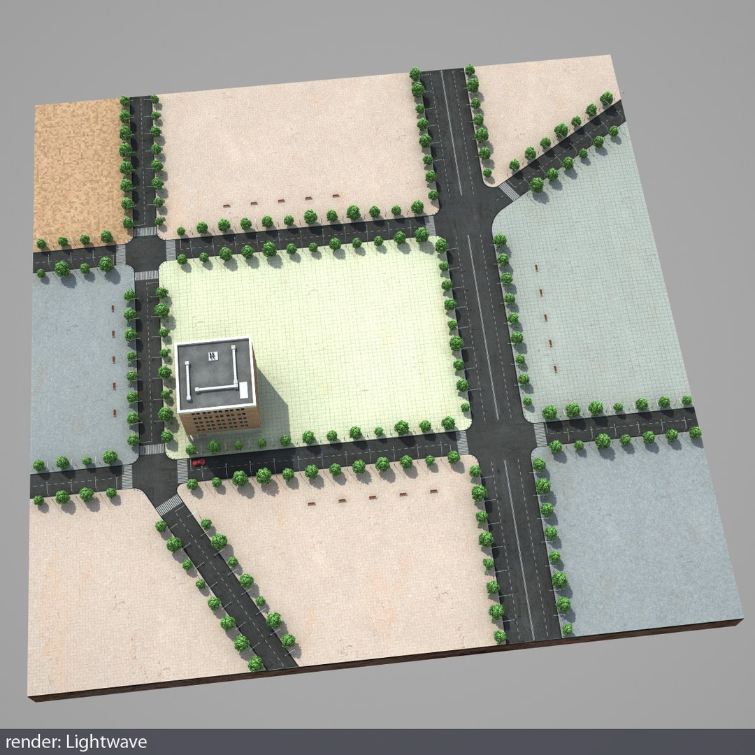 3d Model Of City Lightwave