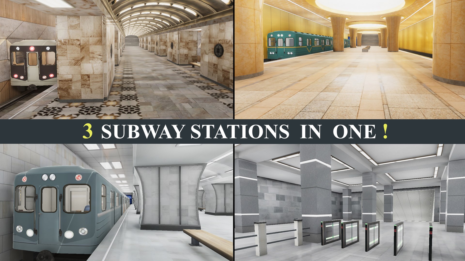 Subway Stations Packs 3D - TurboSquid 1629005