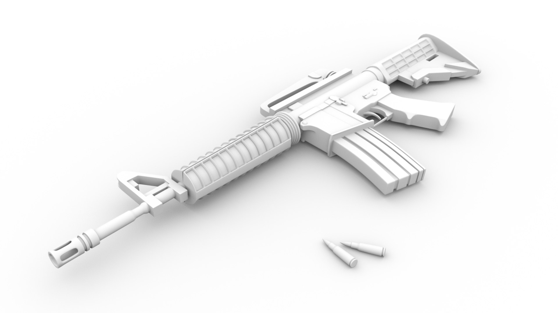 3D M4 Carbine Army Weapon Shoot Gun PUBG GTA Highpoly Game COD Model ...