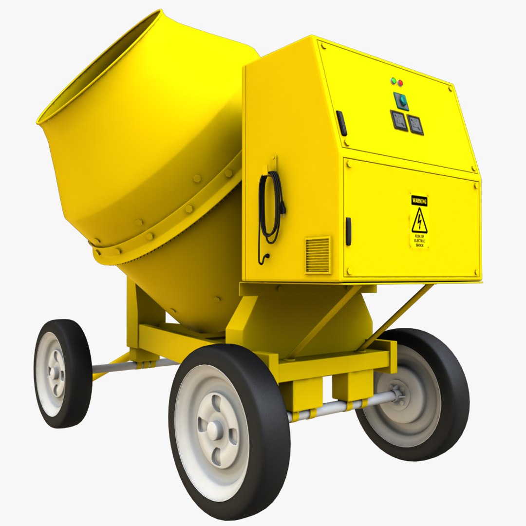 3d Realistic Cement Mixer Model