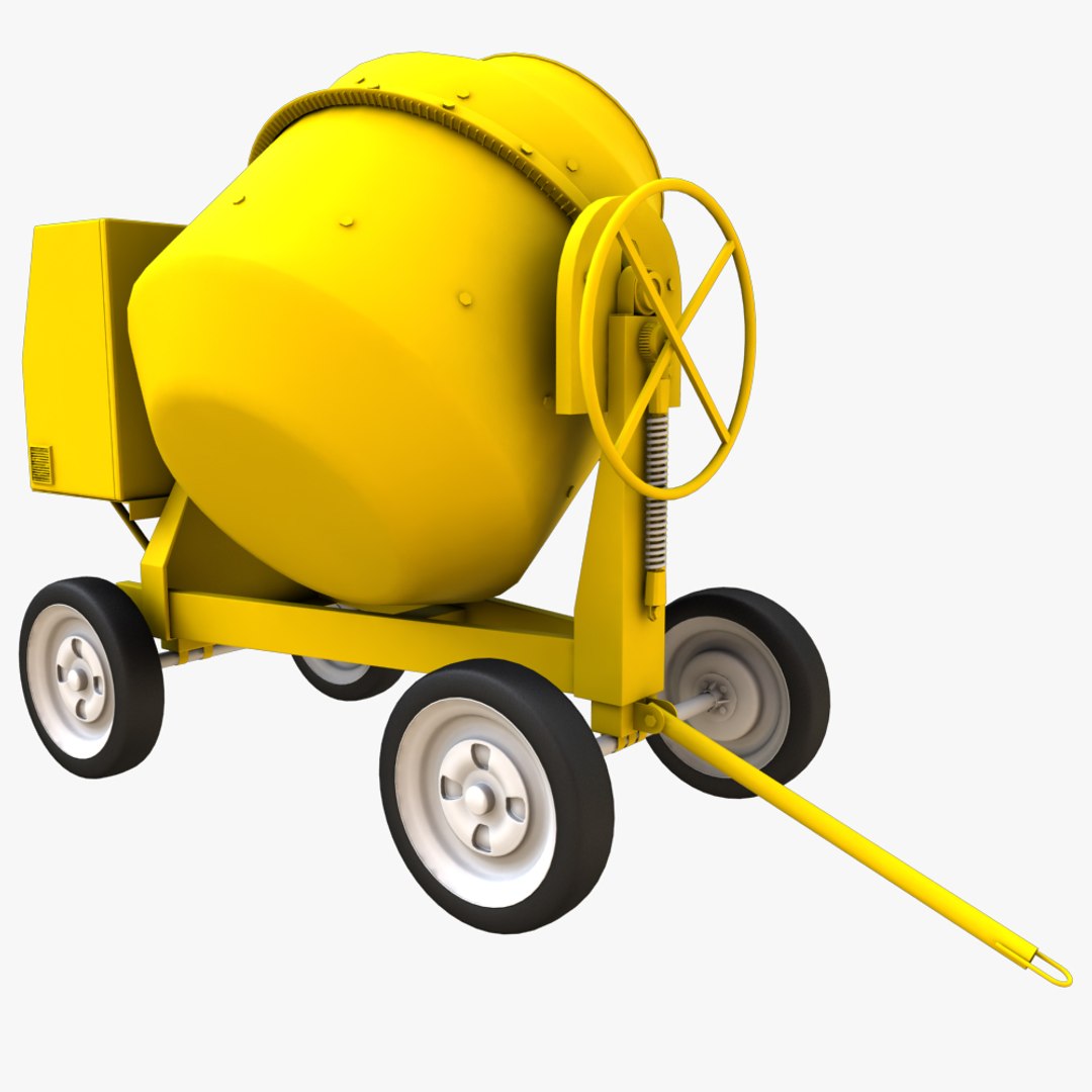 3d Realistic Cement Mixer Model