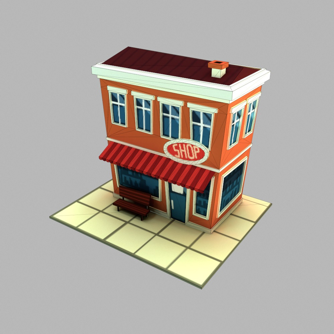 Cartoon Shop 3D - TurboSquid 1291722