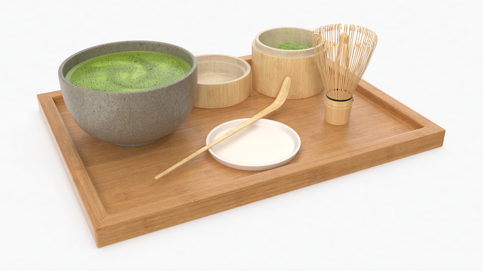 3D Matcha Tea Set - TurboSquid 2128329