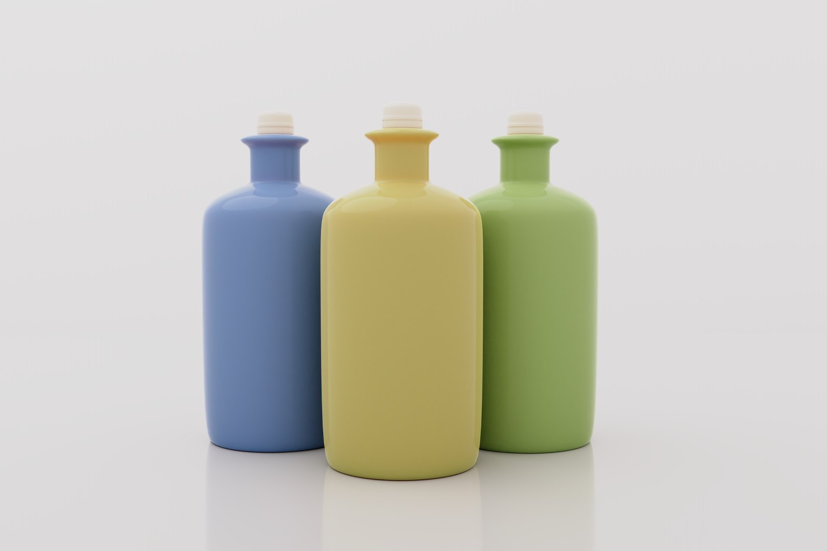 Colorful ceramic bottles 3D model - TurboSquid 1709052