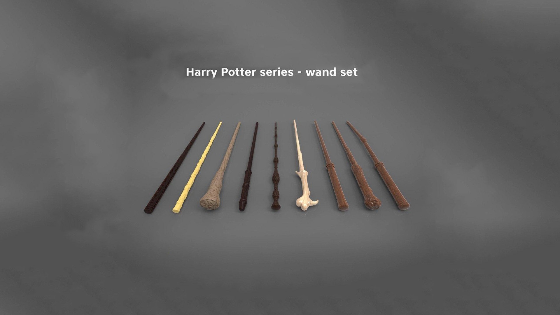 Harry Potter Series Wand Set STL 3D Print Files Model - TurboSquid 2276346