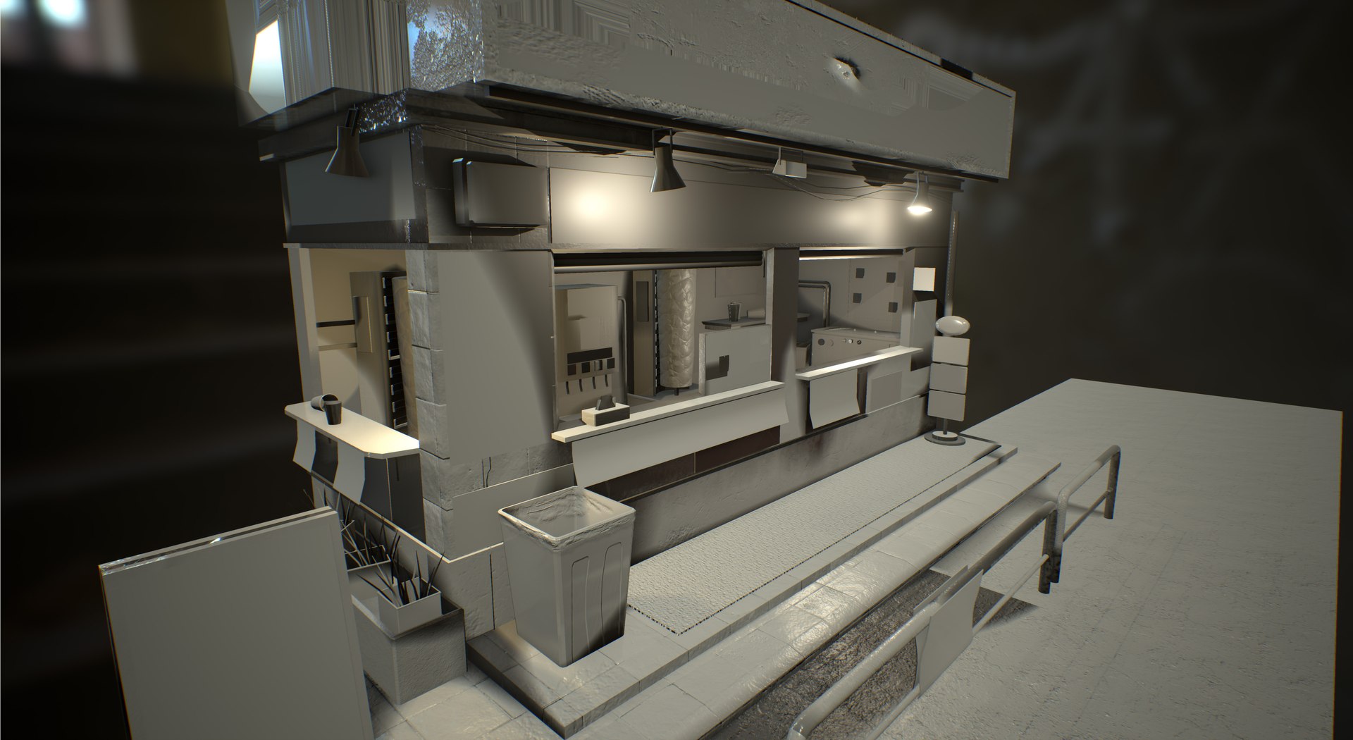 3D Japanese Kebab Stand - TurboSquid 1251260