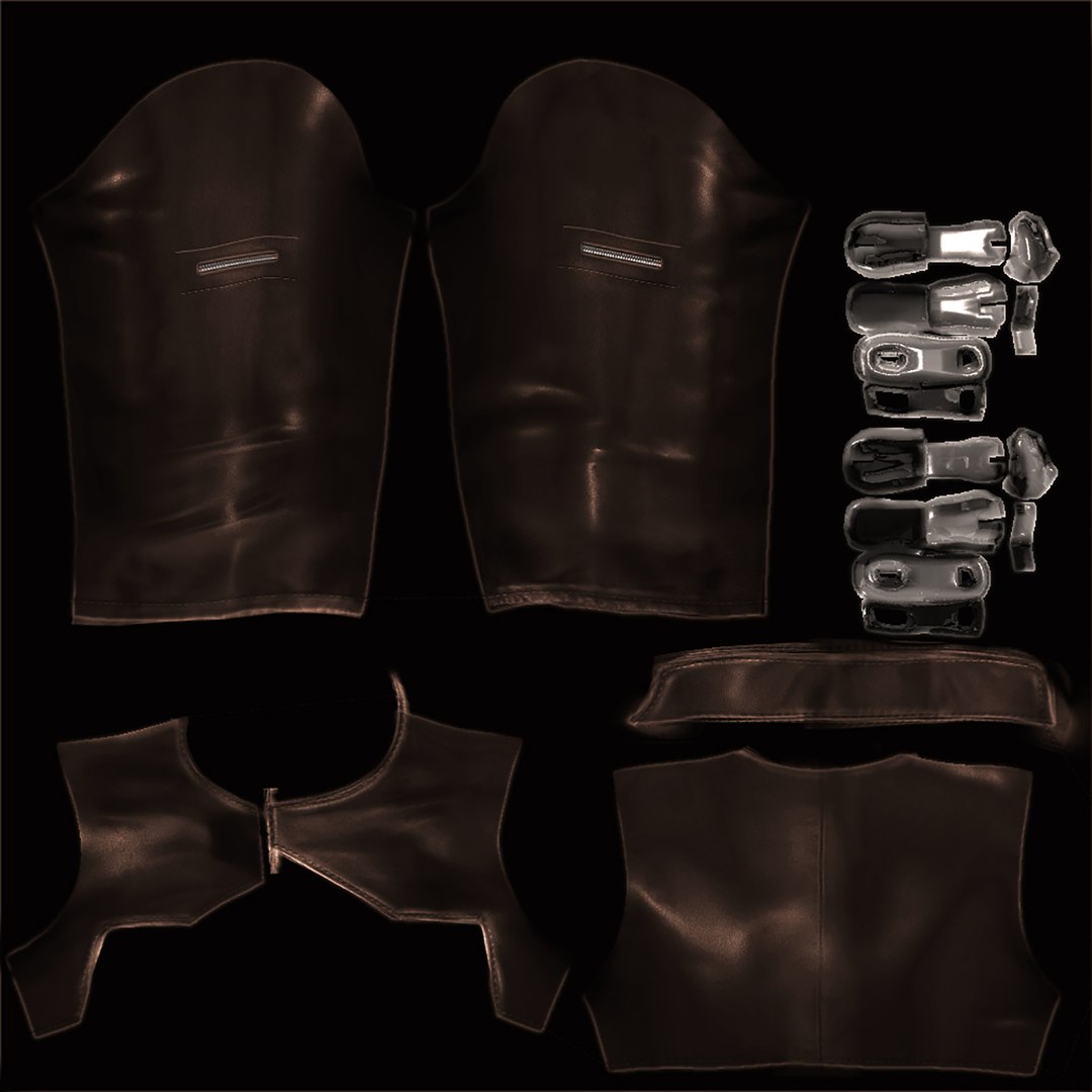 Leather Bolero Biker Jacket Model - TurboSquid 1748410