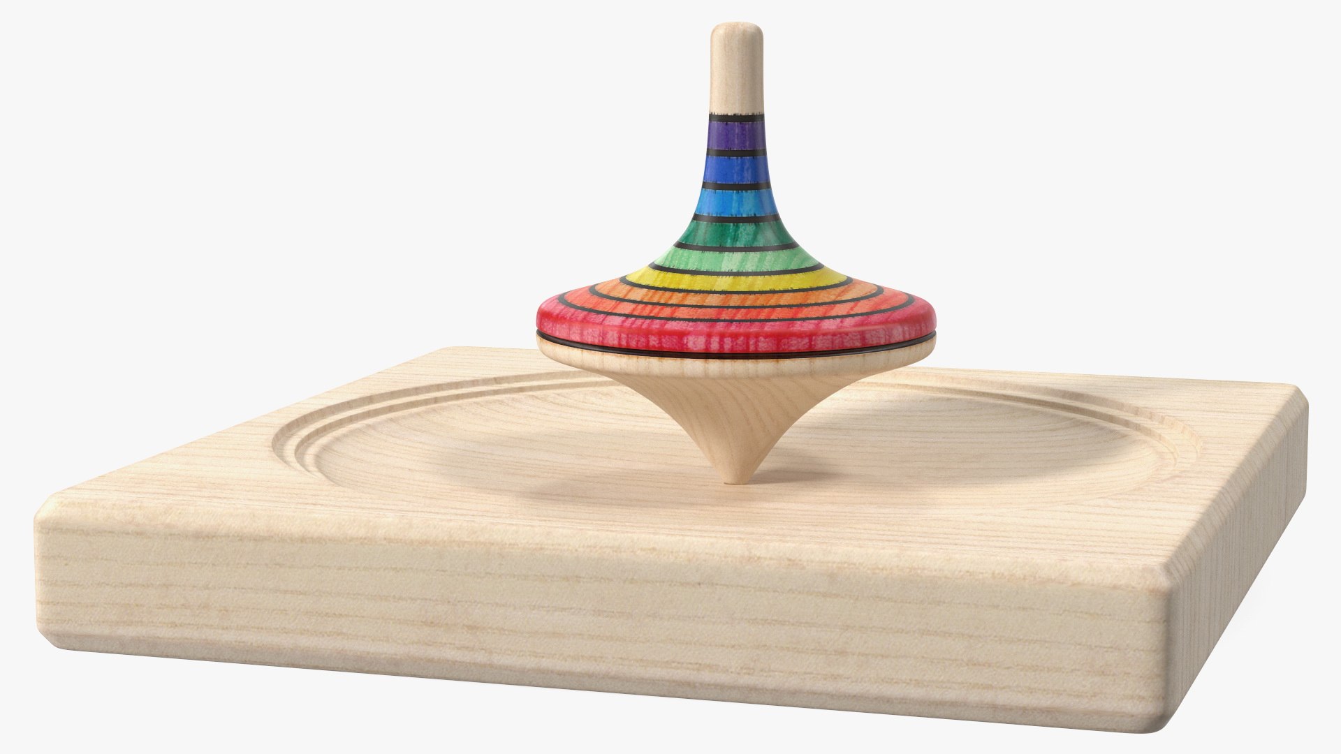 3D Wooden Spinning Top with Stand model - TurboSquid 1782115