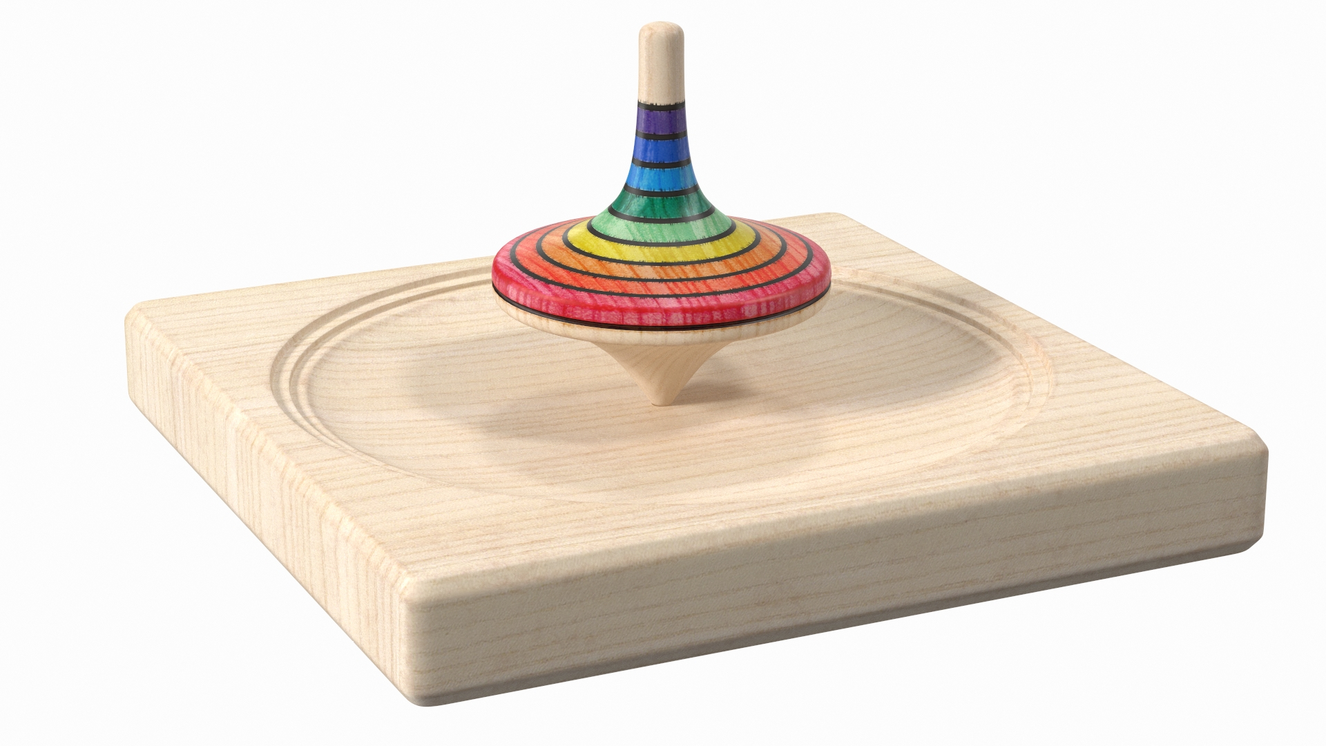 3D Wooden Spinning Top With Stand Model - TurboSquid 1782115