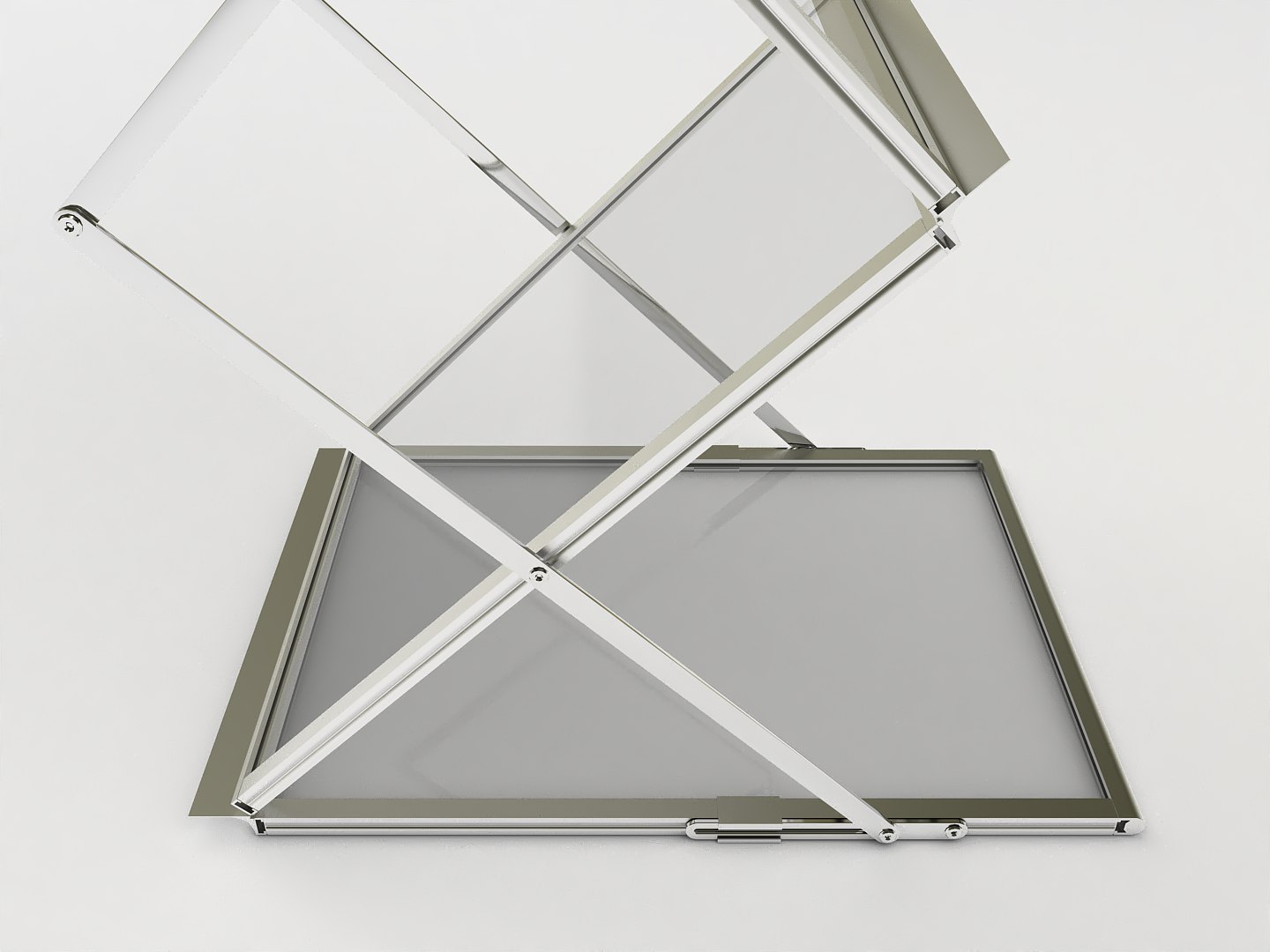 Folding Cross Catalogue Stand 3D - TurboSquid 1576736