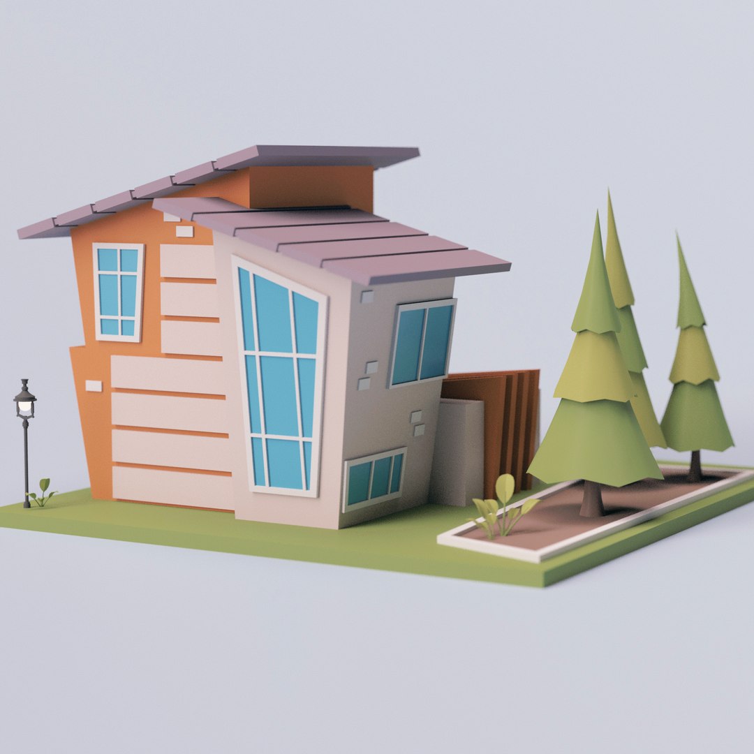 Cartoon Modern House 01 3D Model - TurboSquid 1887655