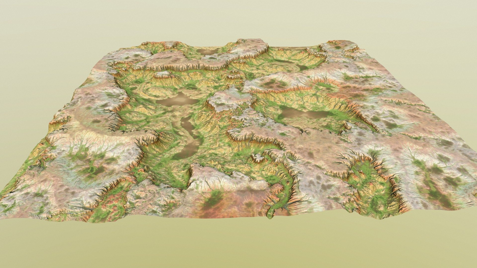 Maya Canyon Cliffs Terrain