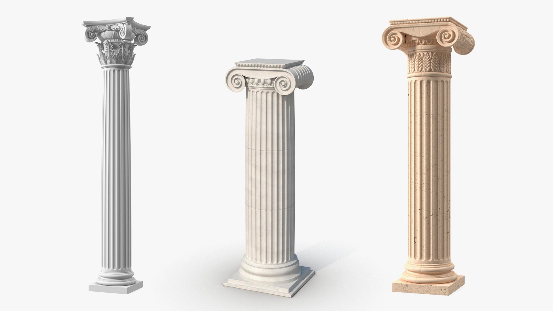 Composite Columns Collection 3D model - TurboSquid 2179093