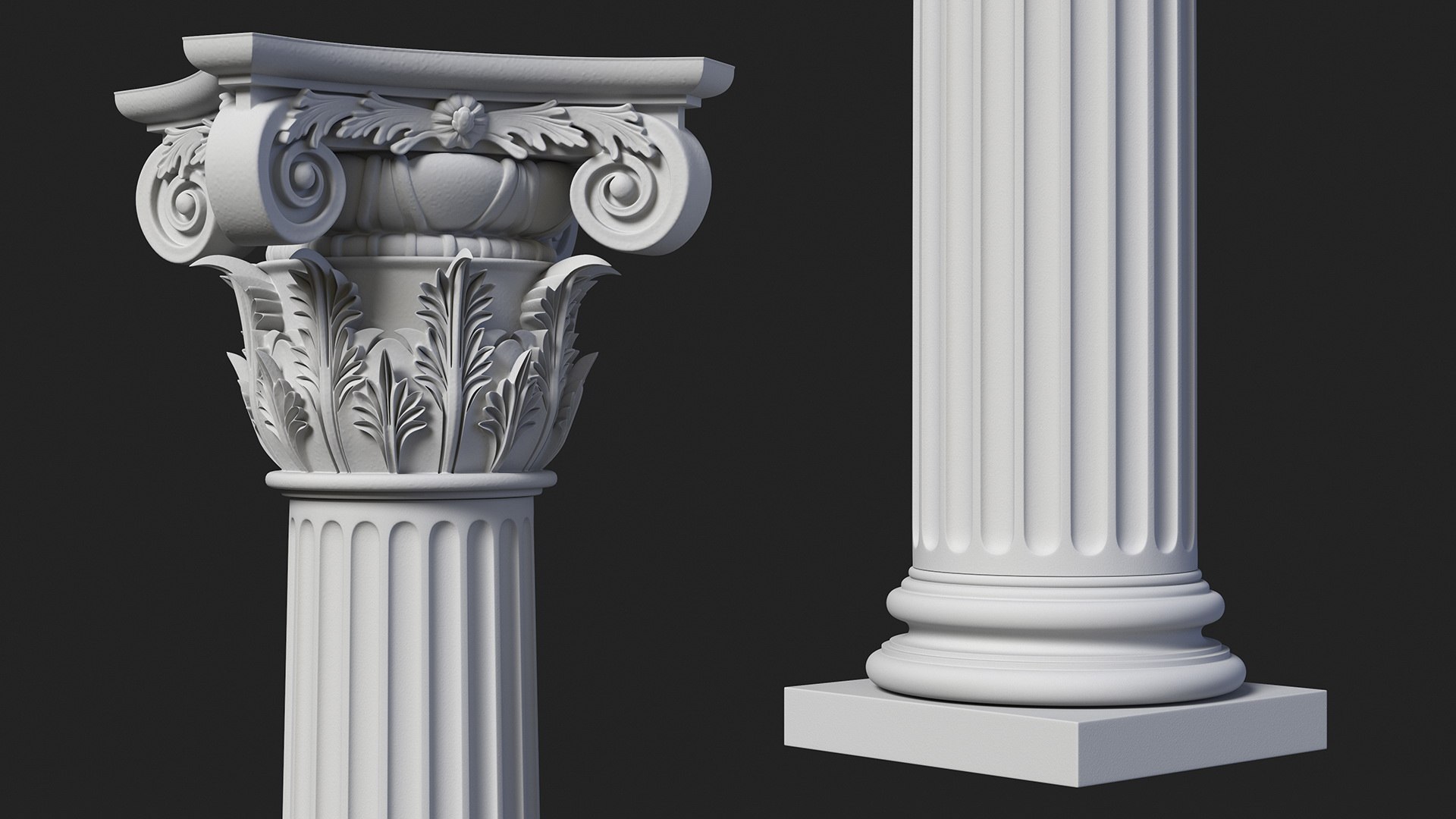 Composite Columns Collection 3D model - TurboSquid 2179093