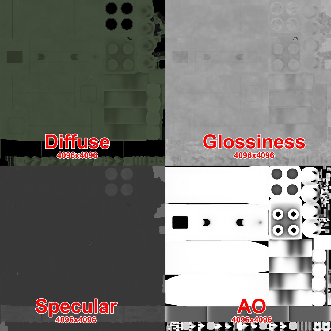 Launcher PARS 3LR With Missile X4 3D Model - TurboSquid 2208889