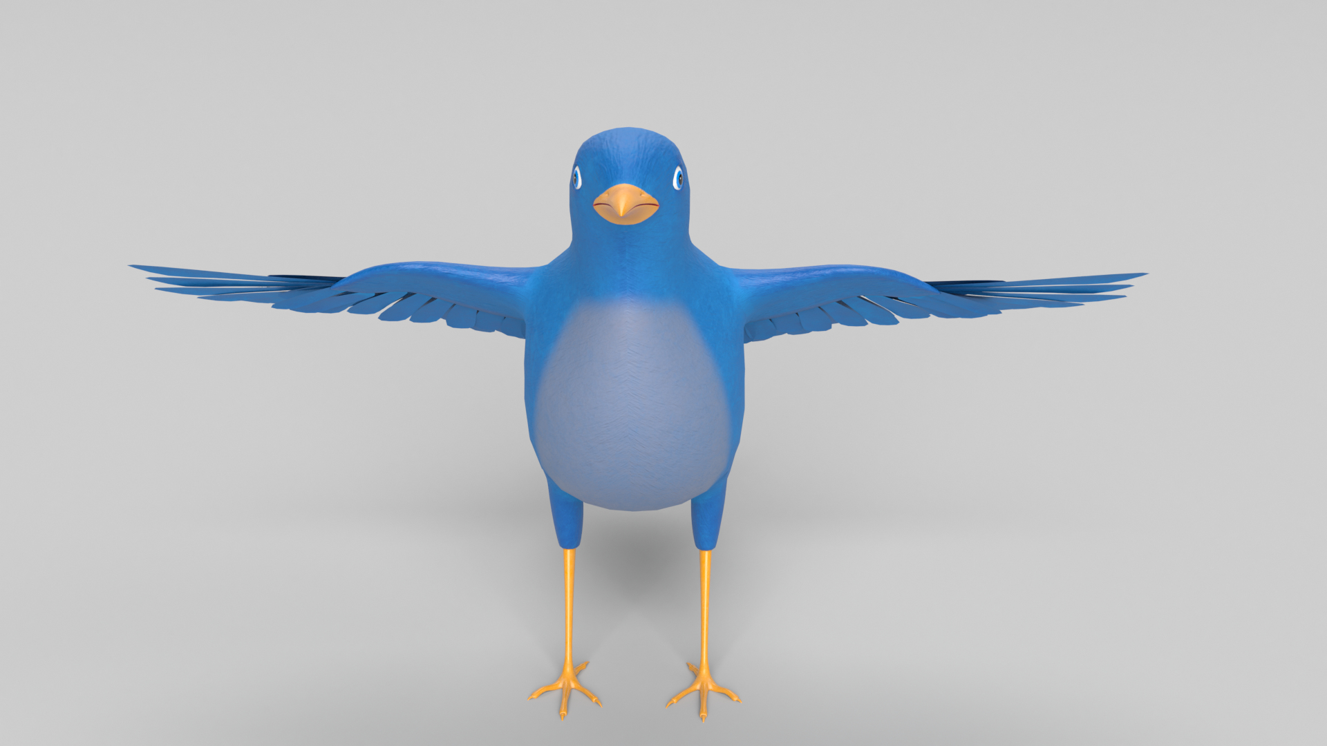 Cartoon bluebird bird 3D model - TurboSquid 1681257