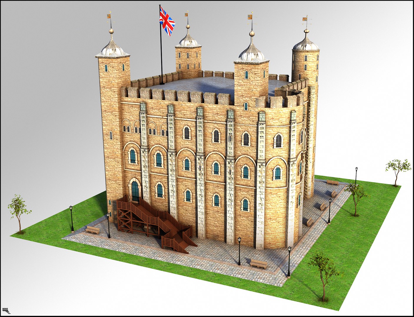 London Tower 3D Model - TurboSquid 1190761
