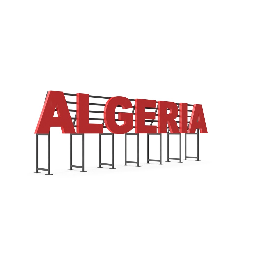 Country Sign Algeria 3D Model - TurboSquid 1804501