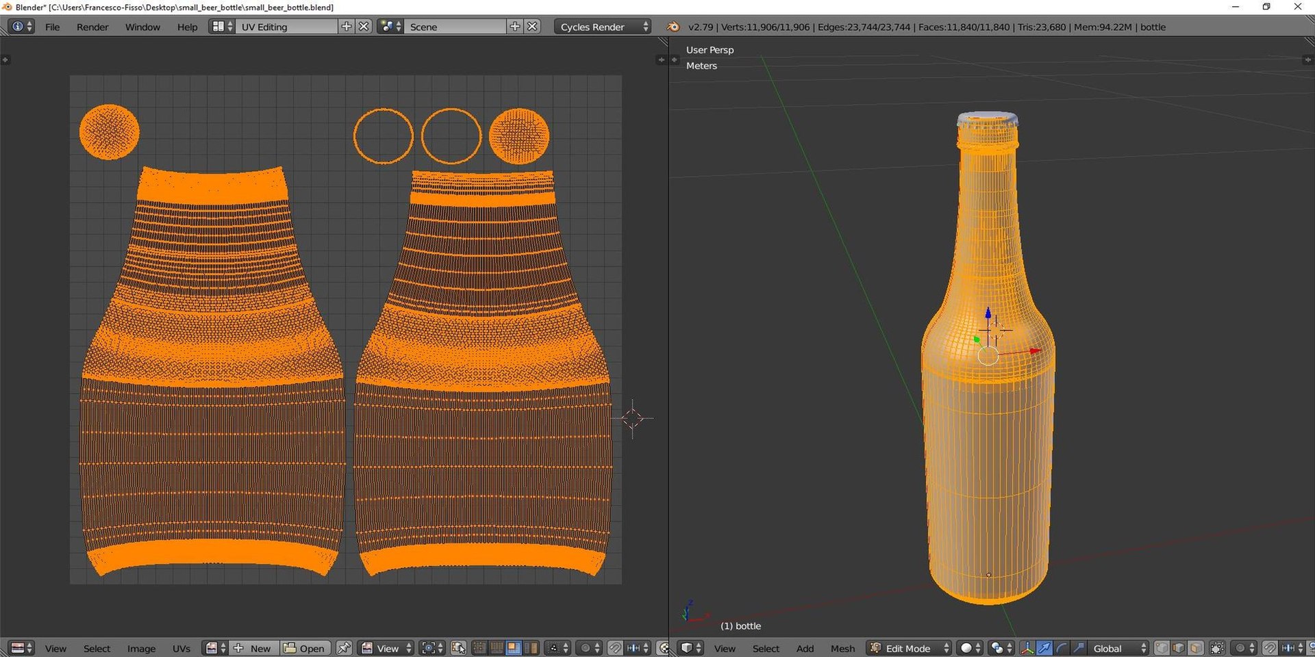 3D Small Beer Bottle Model - TurboSquid 1407720