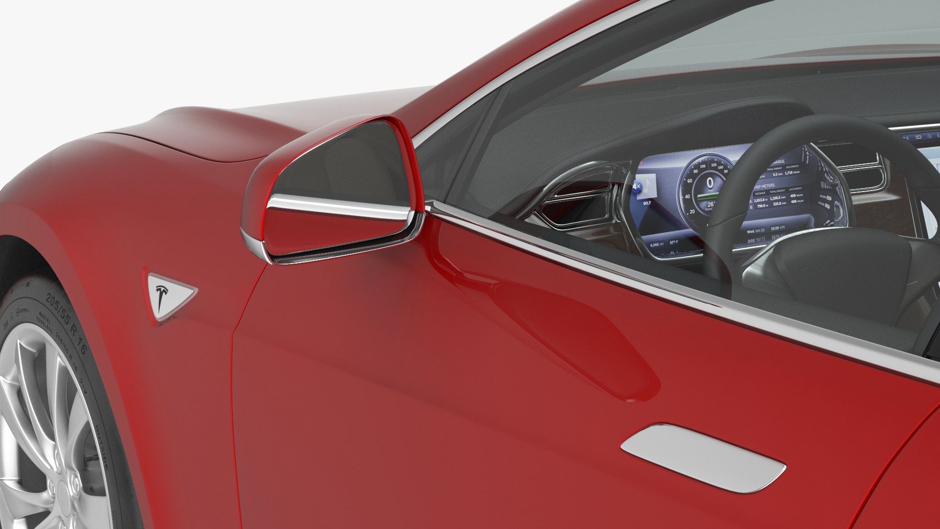 Tesla Model S 60 2015 Simple Interior 3D model - TurboSquid 2112314