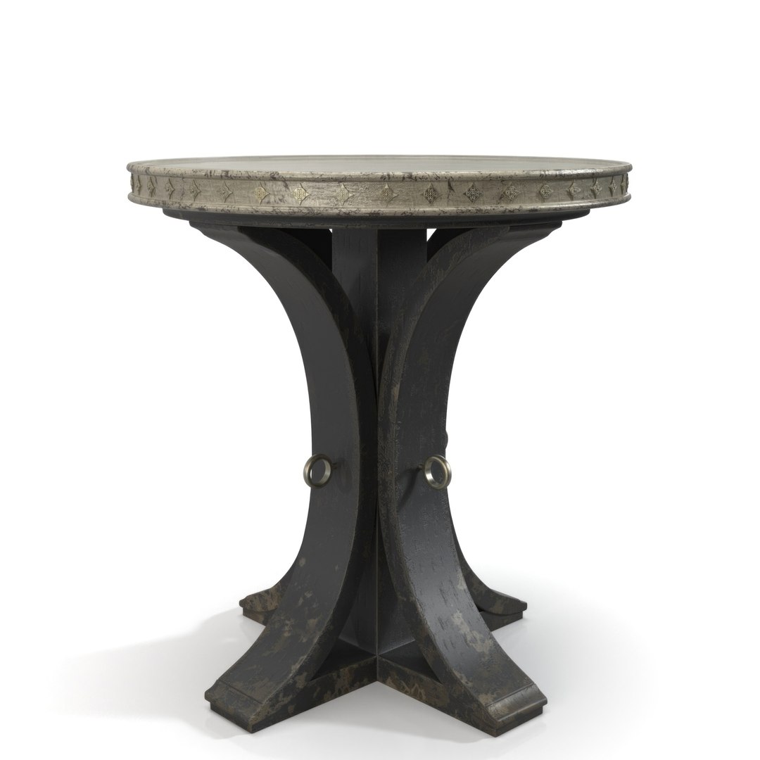 Sanctuary French 75 Champagne Table PBR Model - TurboSquid 2222607