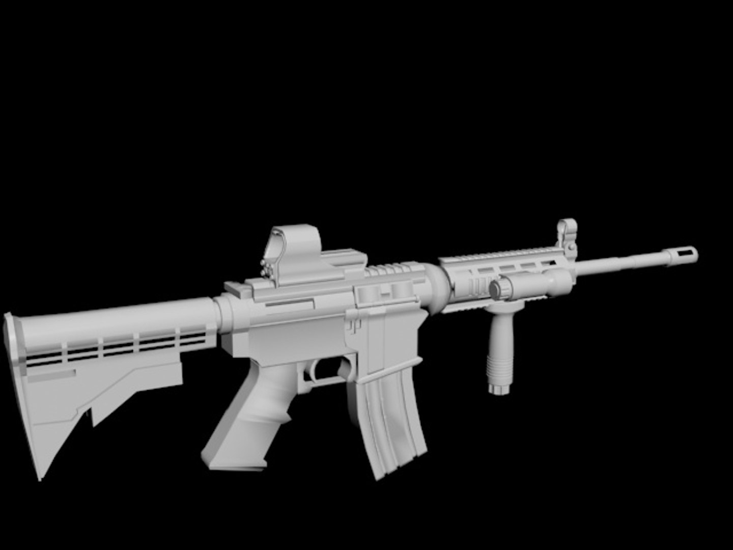 3d Model M4a1 Rifle