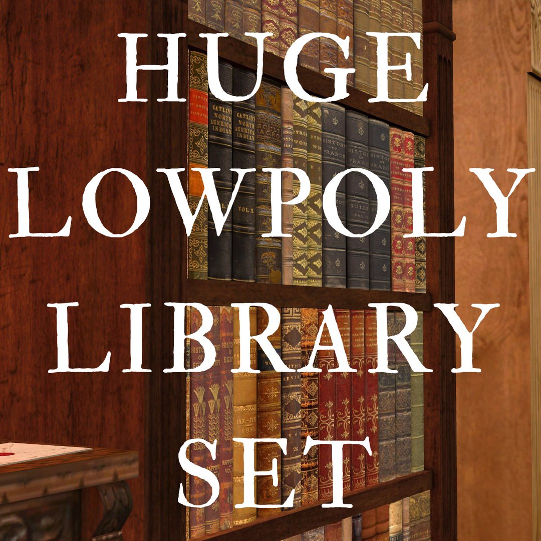 huge library set 3d model